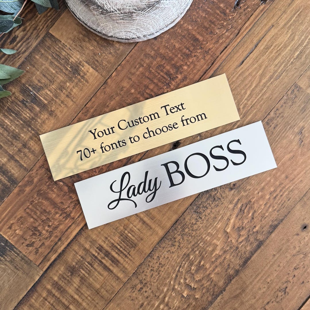 Custom Engraved Acrylic Office Door Sign - Personalized Modern Name ...