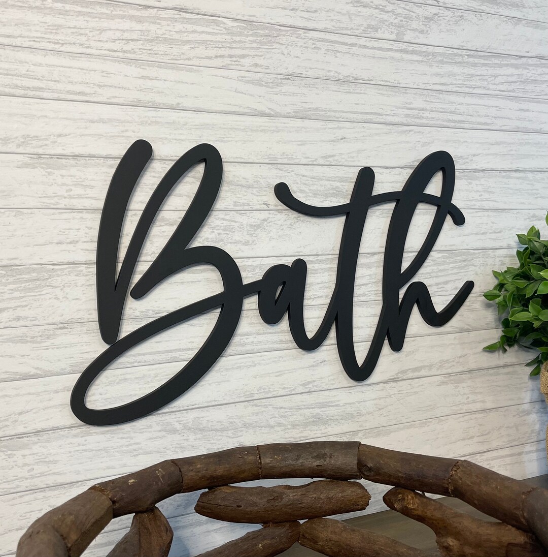 Bath Sign, Bathroom Wall Decor, Bathroom Sign, Bathroom Wall Art ...