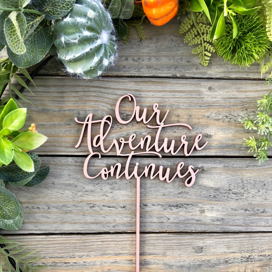 Our Adventure Continues Cake Topper Unique Wedding Cake - Etsy