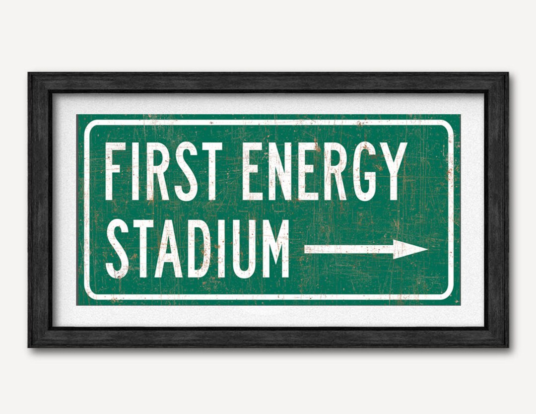 FirstEnergy Stadium Highway Sign, Cleveland Browns Fan Wall Art Poster ...