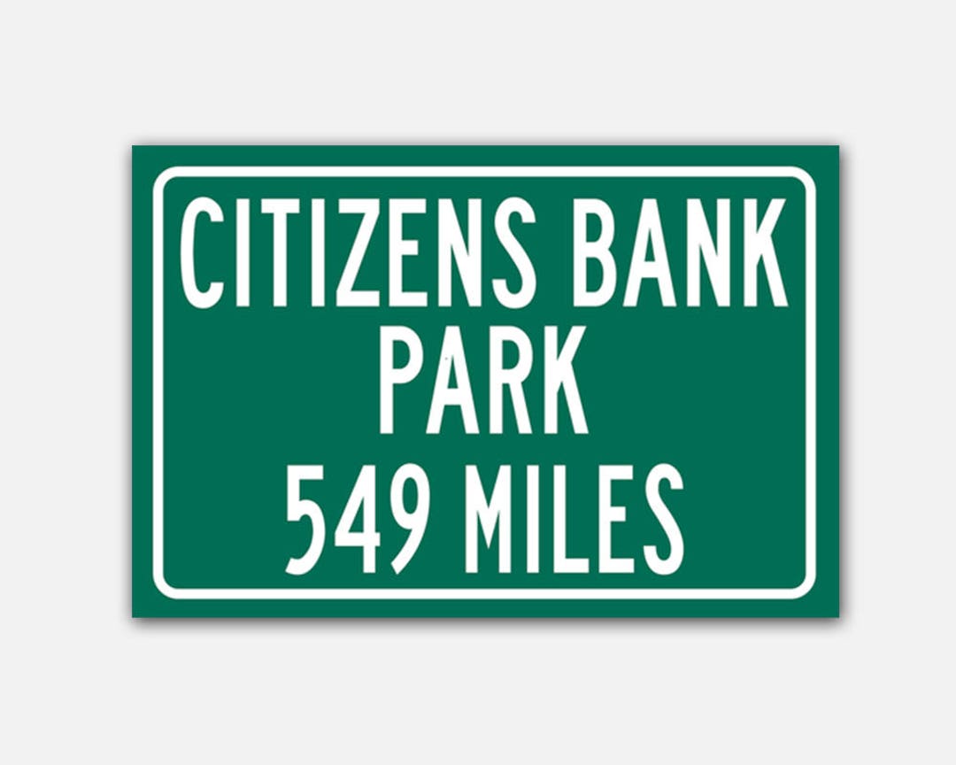 Citizens Bank Park Sign: Personalized Phillies Baseball Fan Gift - Etsy