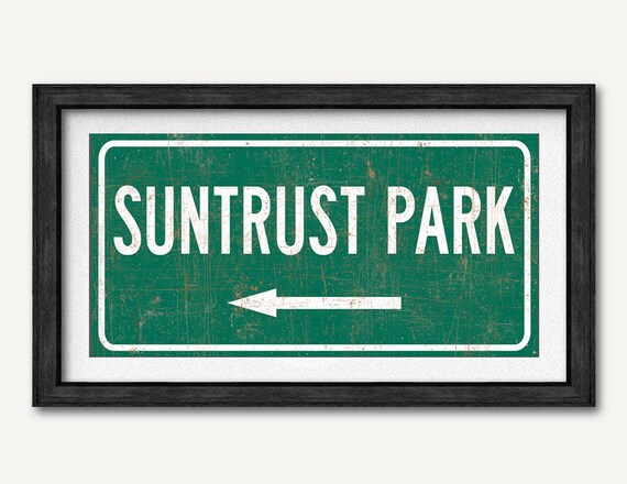 Suntrust Park Highway Sign Atlanta Braves Fan Wall Art Poster | Etsy