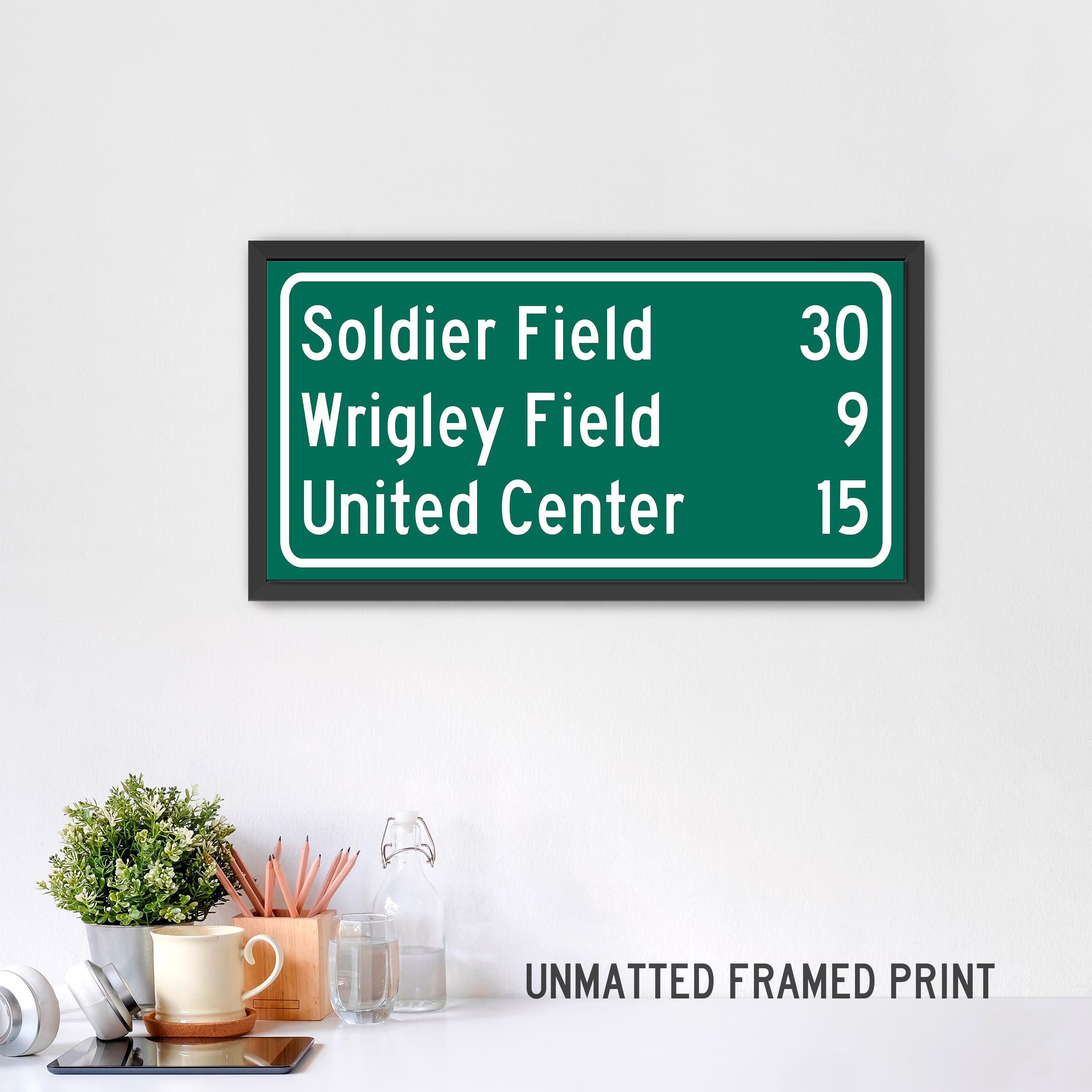 Chicago Sports Fan Gift: Custom Distance to Stadium Sign, Print or ...