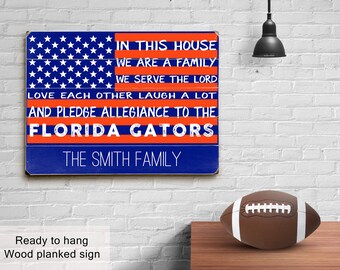 University of Florida Flag Wood Sign - Etsy