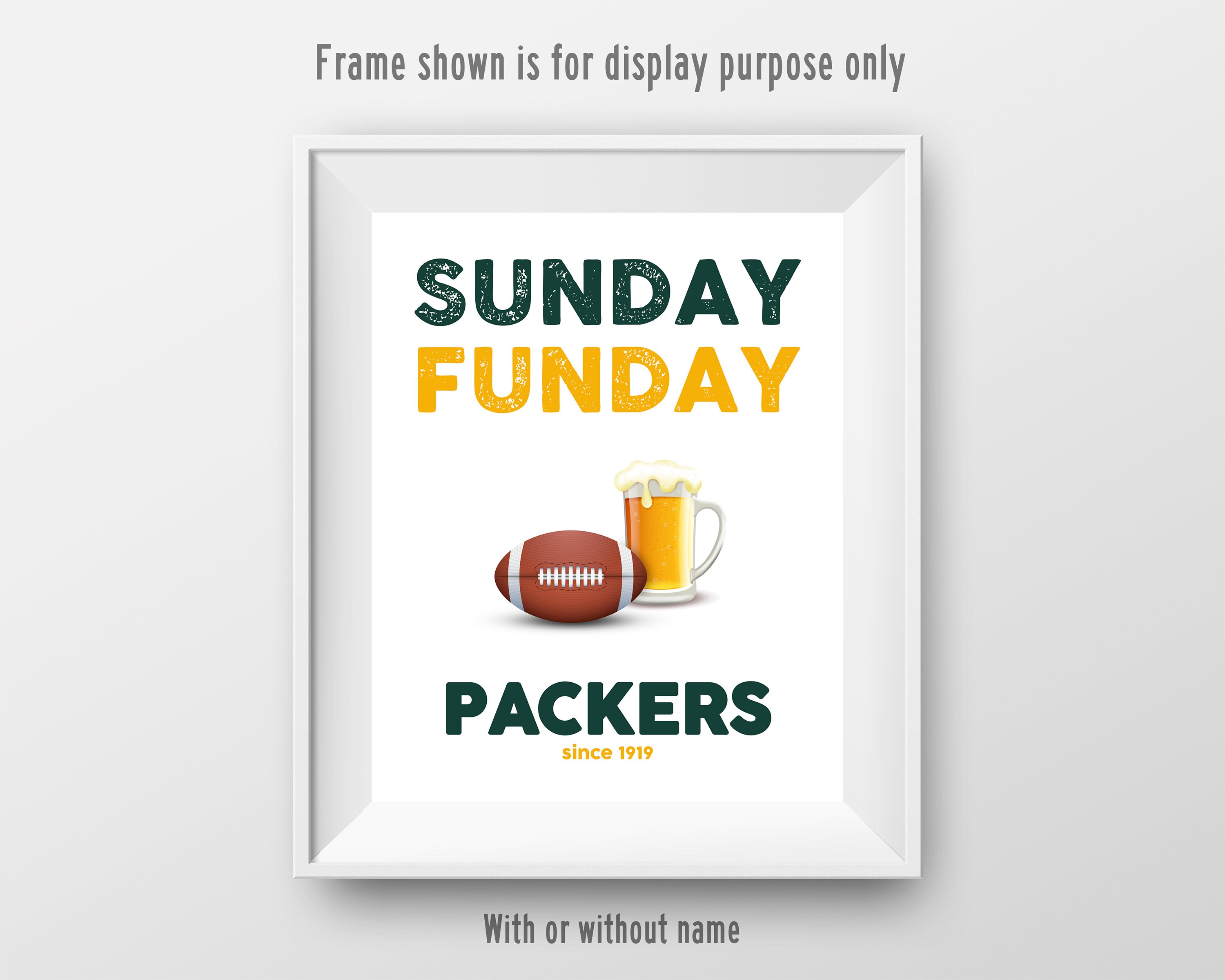 Sunday Funday Football Green Bay Packers Custom Fan Gift | Etsy