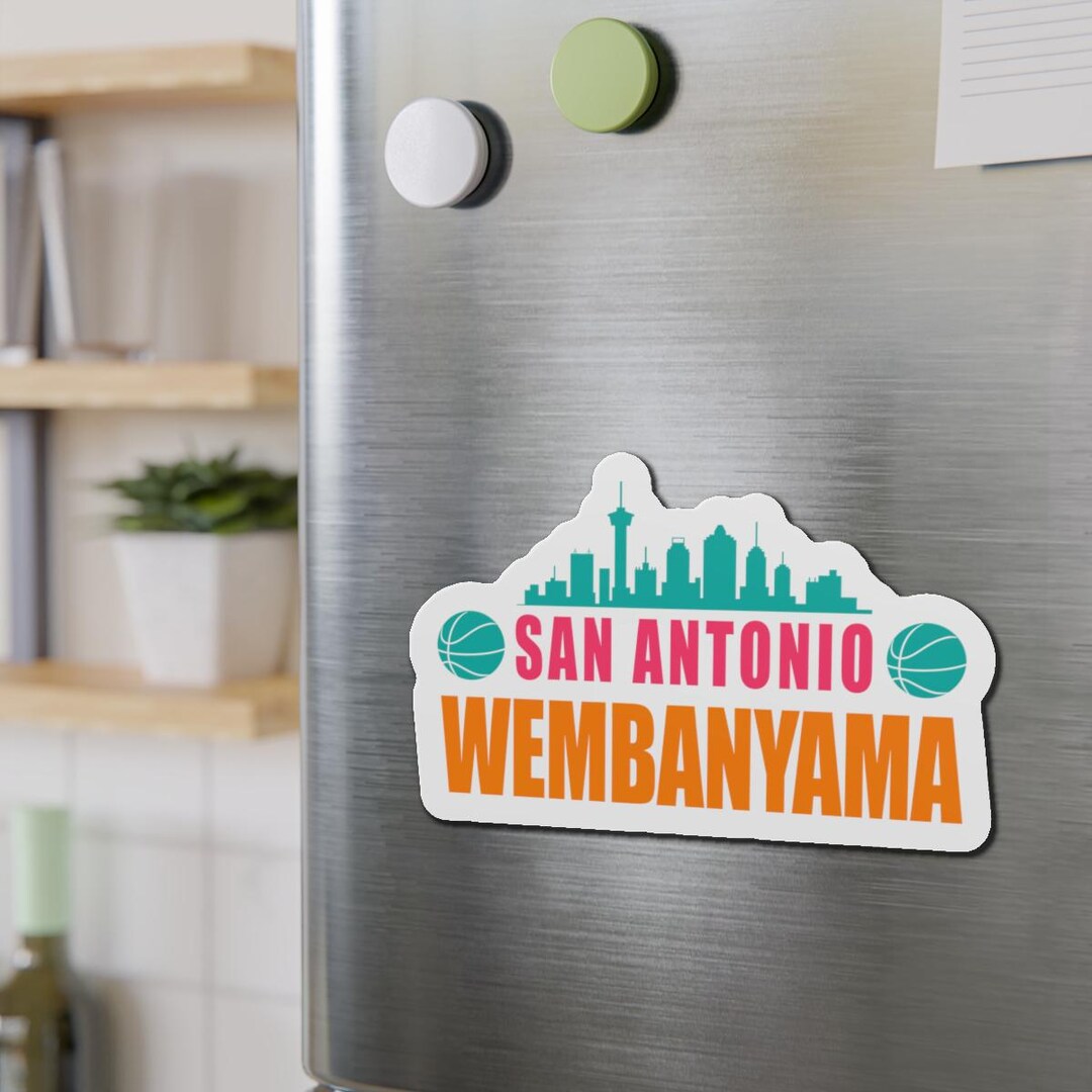 Victor Wembanyama Die-cut Magnet, Basketball Gift, Fiesta Colors, San ...