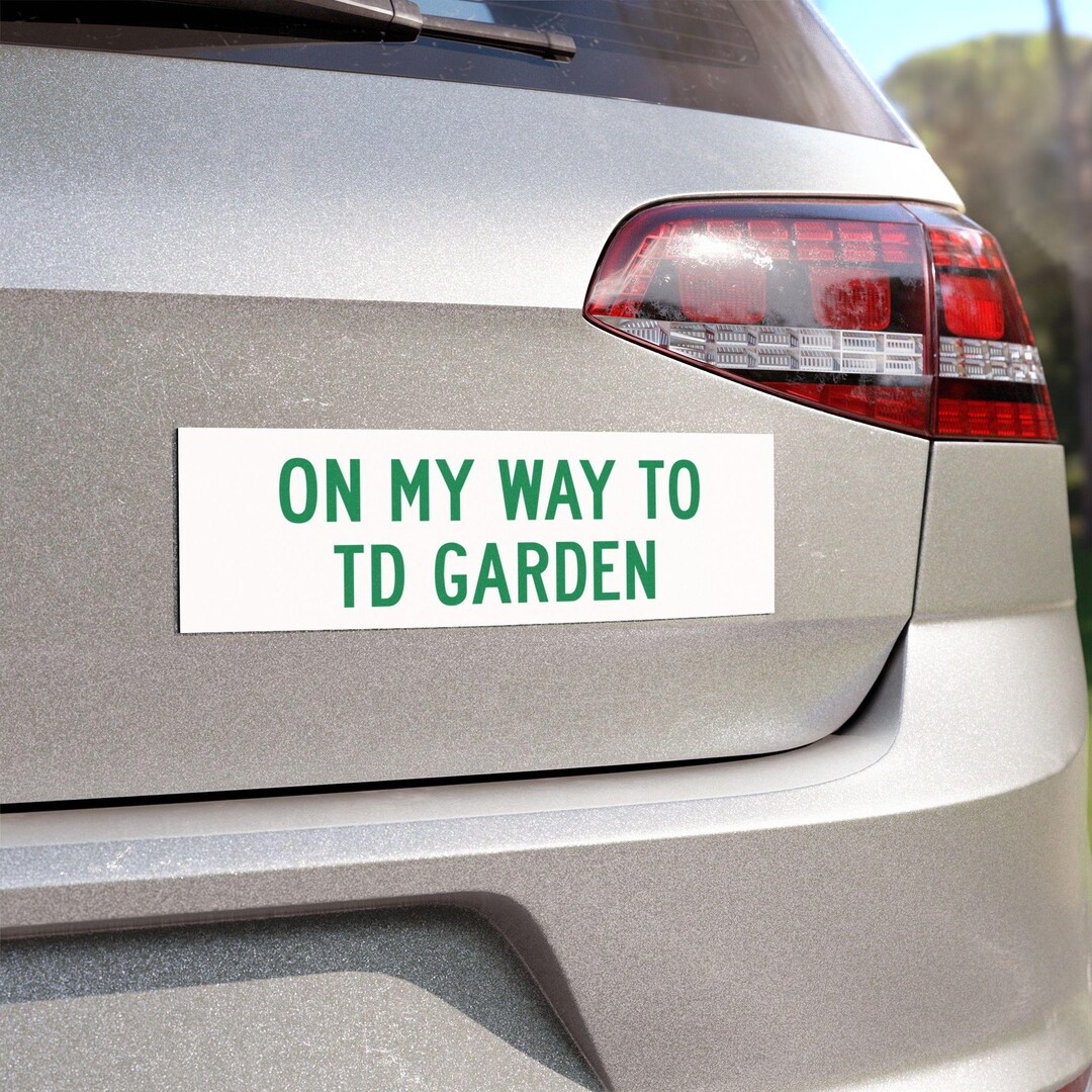 Boston Celtics Car Magnet: "on My Way to TD Garden" Vinyl Bumper ...