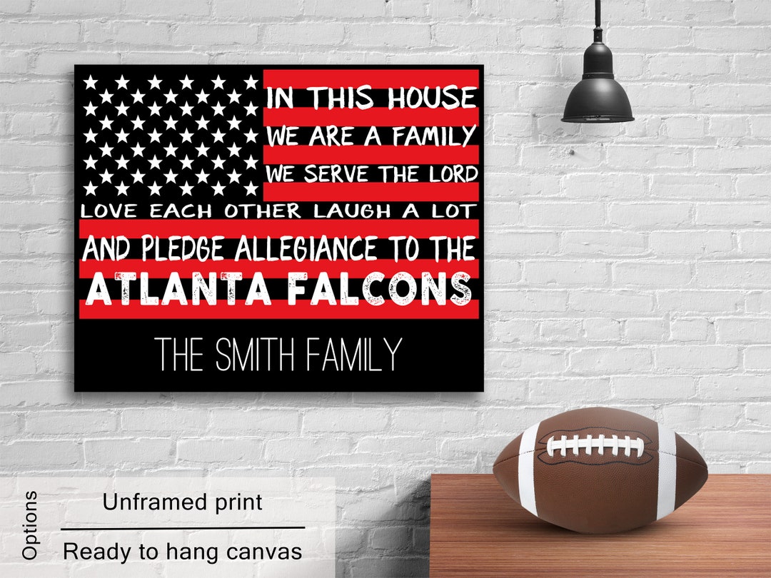 Personalized Pledge Allegiance to Atlanta Falcons Flag Poster Print or ...