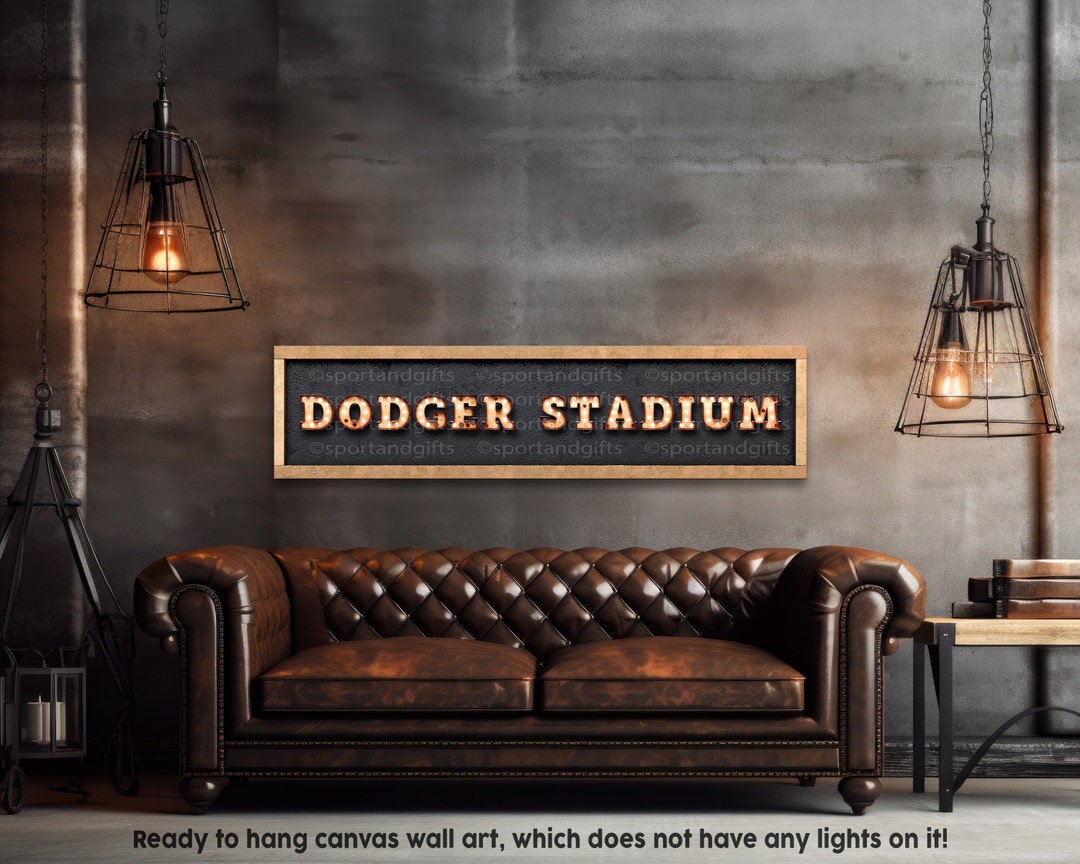 Dodger Stadium Canvas Sign, Los Angeles Dodgers Fan Gift Baseball ...