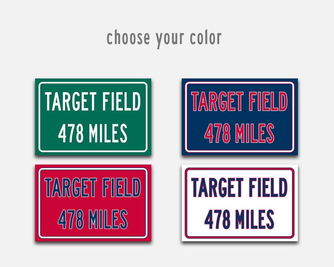 Personalized Highway Distance Sign to Target Field Minnesota - Etsy
