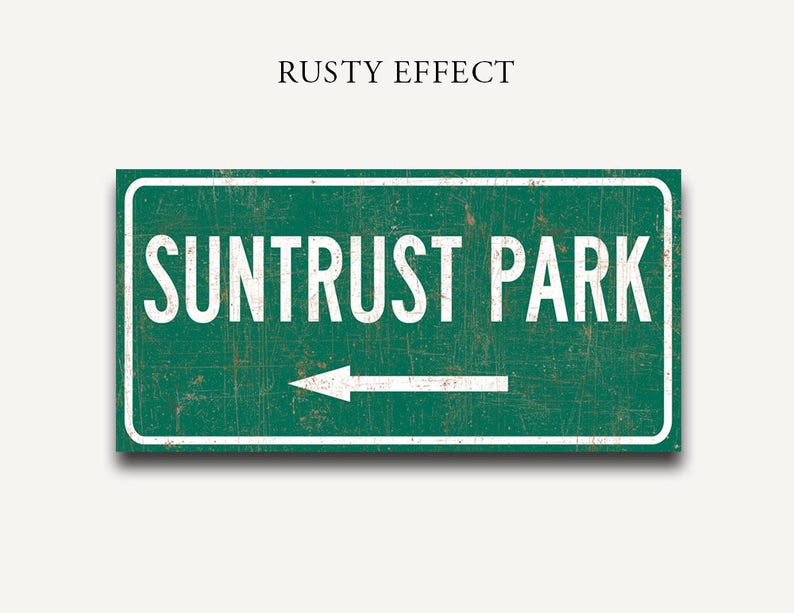 Suntrust Park Highway Sign Atlanta Braves Fan Wall Art Poster | Etsy