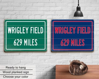 Personalized Highway Distance Sign to Wrigley Field Chicago - Etsy