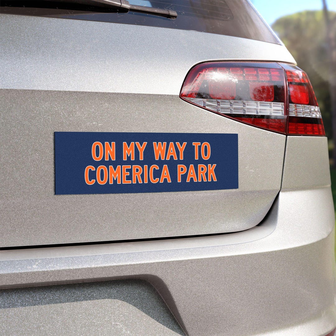 Detroit Tigers Car Magnet, on My Way to Comerica Park, Vehicle ...