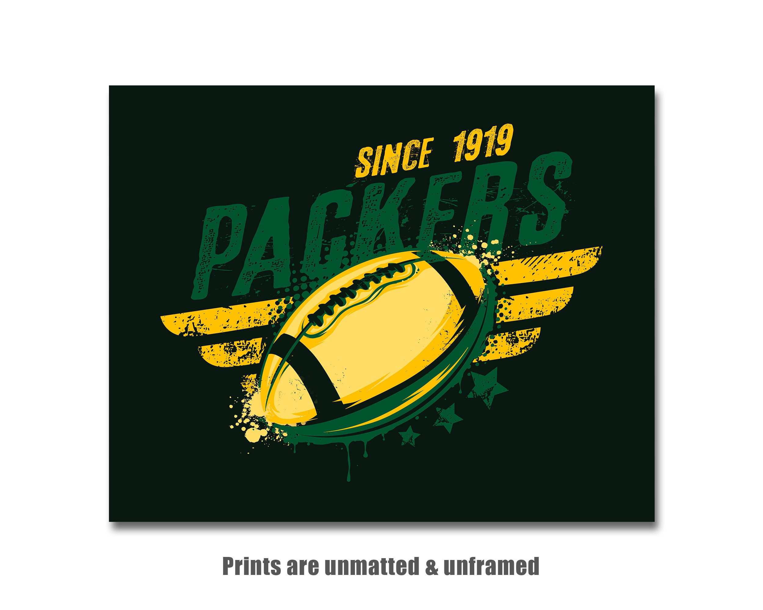 Green Bay Packers Print Vintage Print Football Poster Retro | Etsy