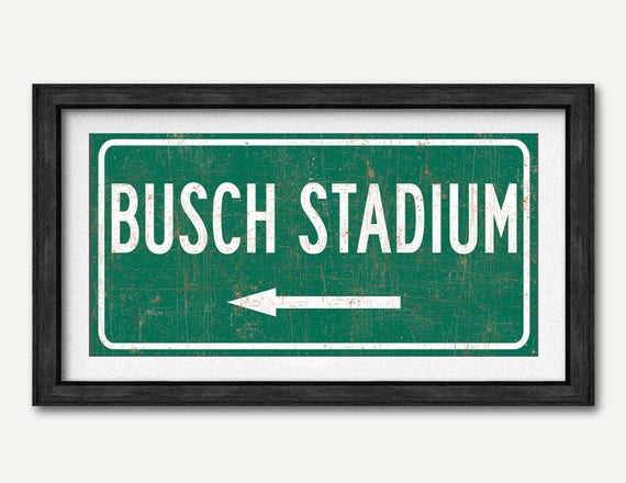 Busch Stadium Highway Sign St. Louis Cardinals Fan Wall Art | Etsy