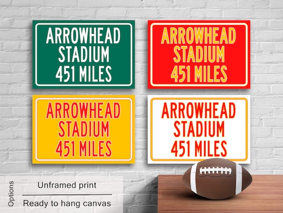 Personalized Highway Distance Sign To Arrowhead Stadium | Etsy