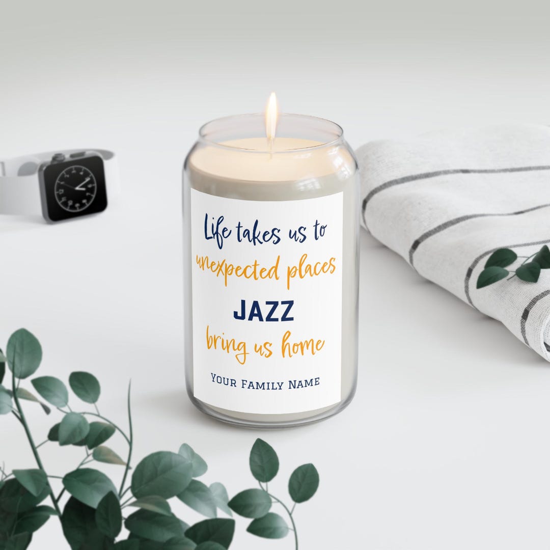 Personalized Utah Jazz Candle, Custom Name, Life Takes Us To, Gift for ...