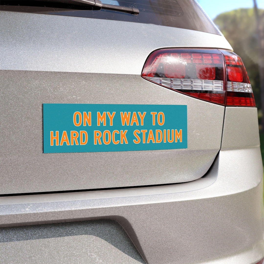 Miami Dolphins Car Magnet, on My Way to Hard Rock Stadium, Vehicle ...