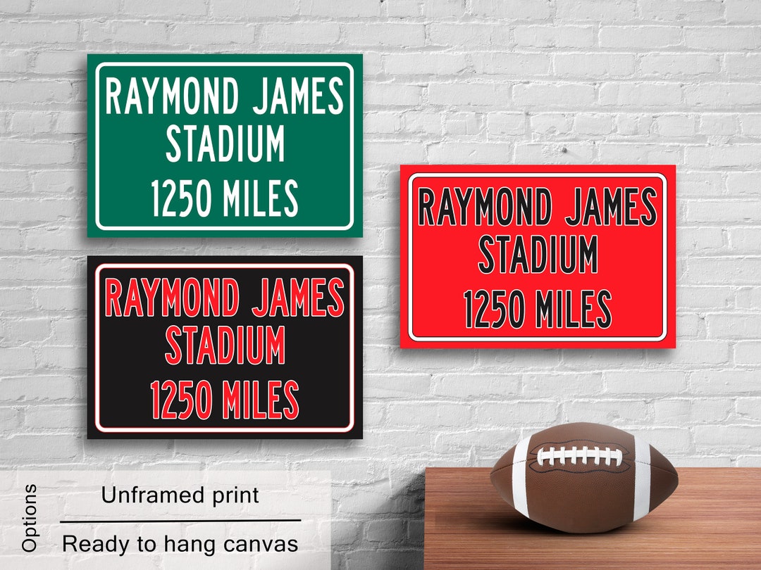 Personalized Raymond James Stadium Distance Sign: Tampa Bay Buccaneers ...