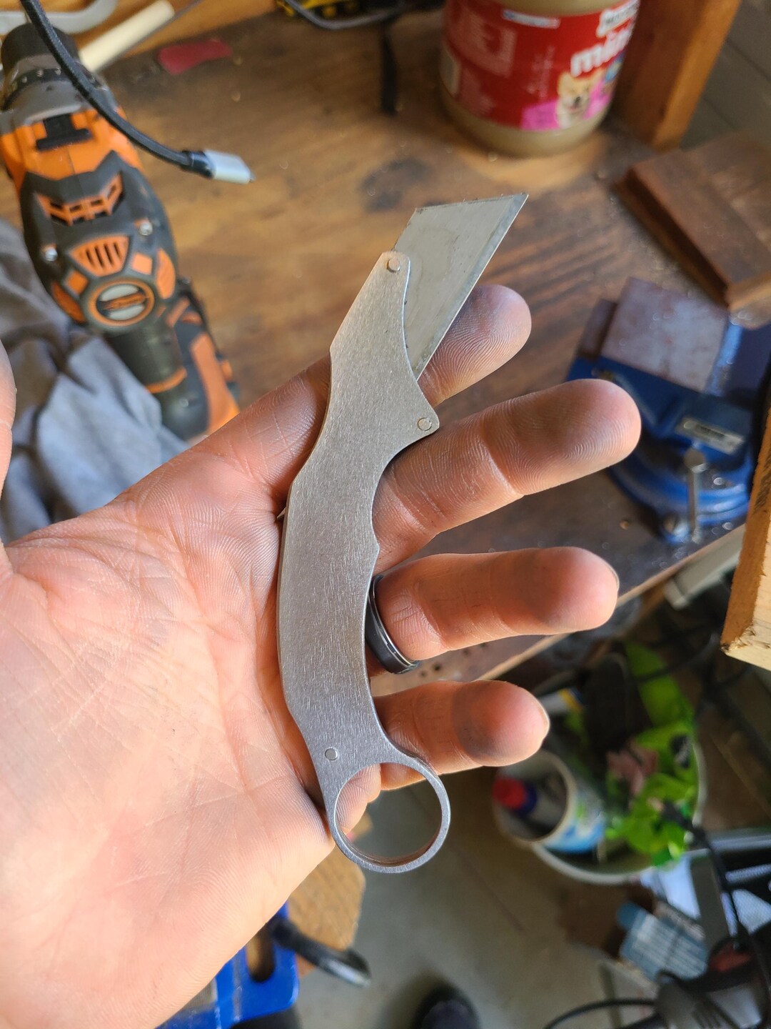 Custom Slim Fixed Blade Karambit Style Utility Knife Hand Crafted - Etsy