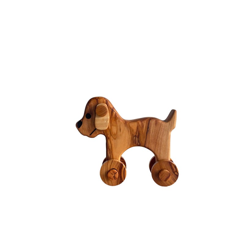 Personalized Handcrafted Olive Wood Toy Dog - Etsy
