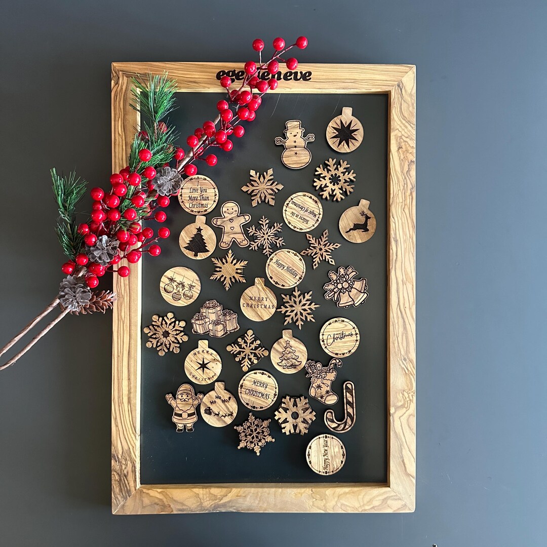 Olive Wood Magnet Display Stand – Christmas Magnet Board - Etsy