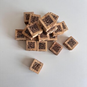 Olive Wood QR Code Table Number Sign - Restaurant Table Ordering System ...