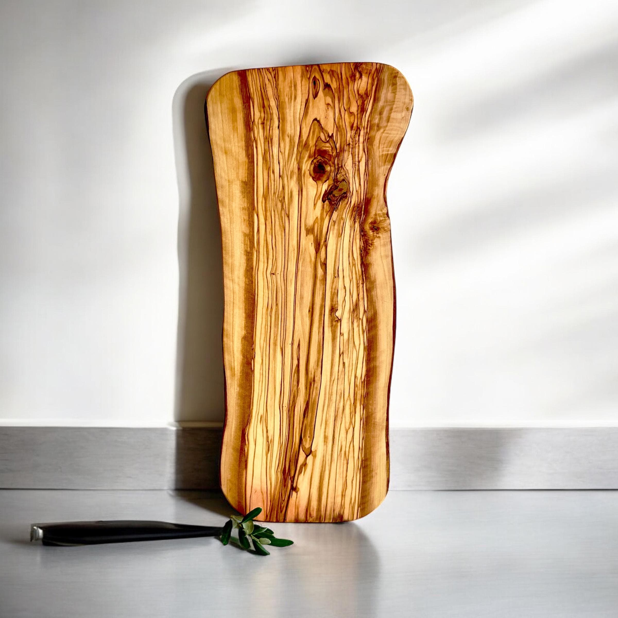Natural Olive Wood Cutting Board, Live Edge Rustic Charcuterie Board - Etsy