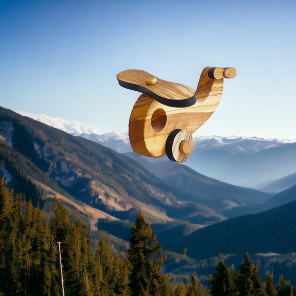 Wooden Helicopter - Etsy