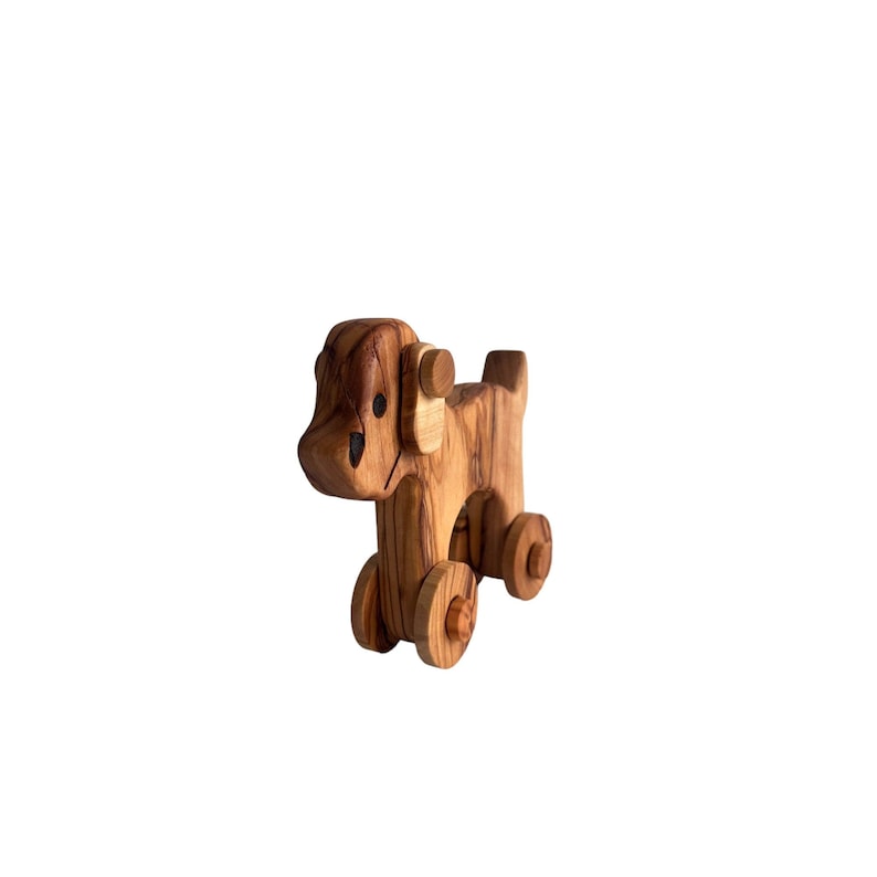 Personalized Handcrafted Olive Wood Toy Dog - Etsy