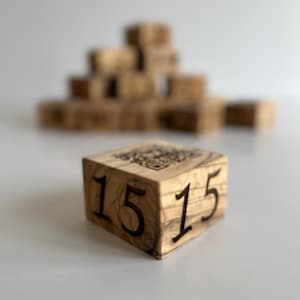 Olive Wood QR Code Table Number Sign - Restaurant Table Ordering System ...