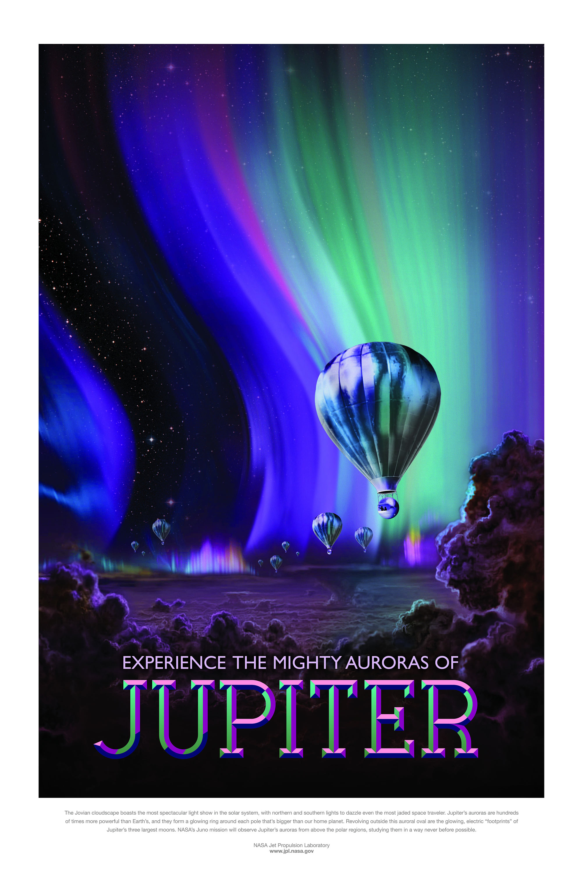 NASA Jupiter Travel Poster Print | Etsy