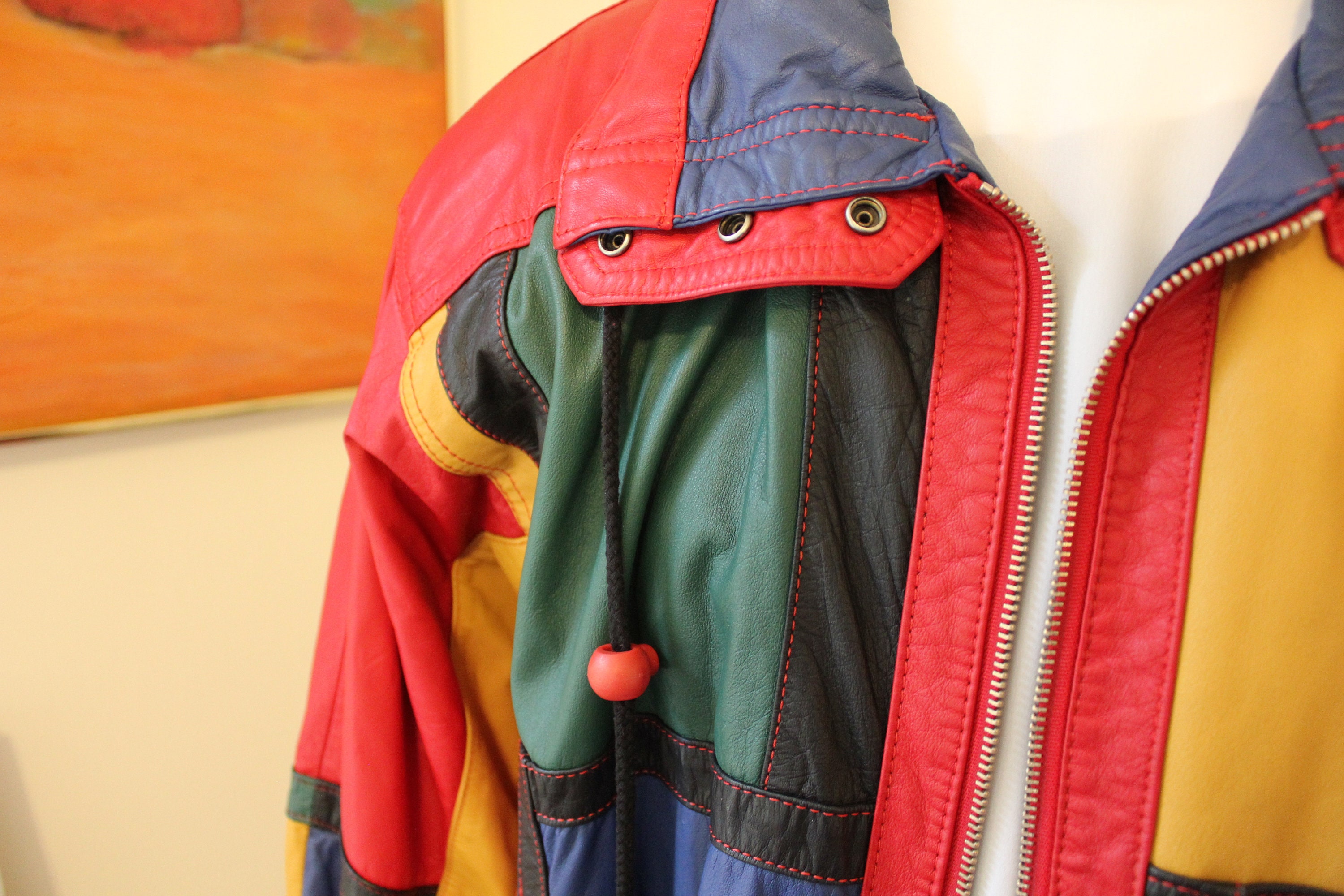 1980s Red Leather Jacket / 80s Red Leather Jacket / 80s - Etsy