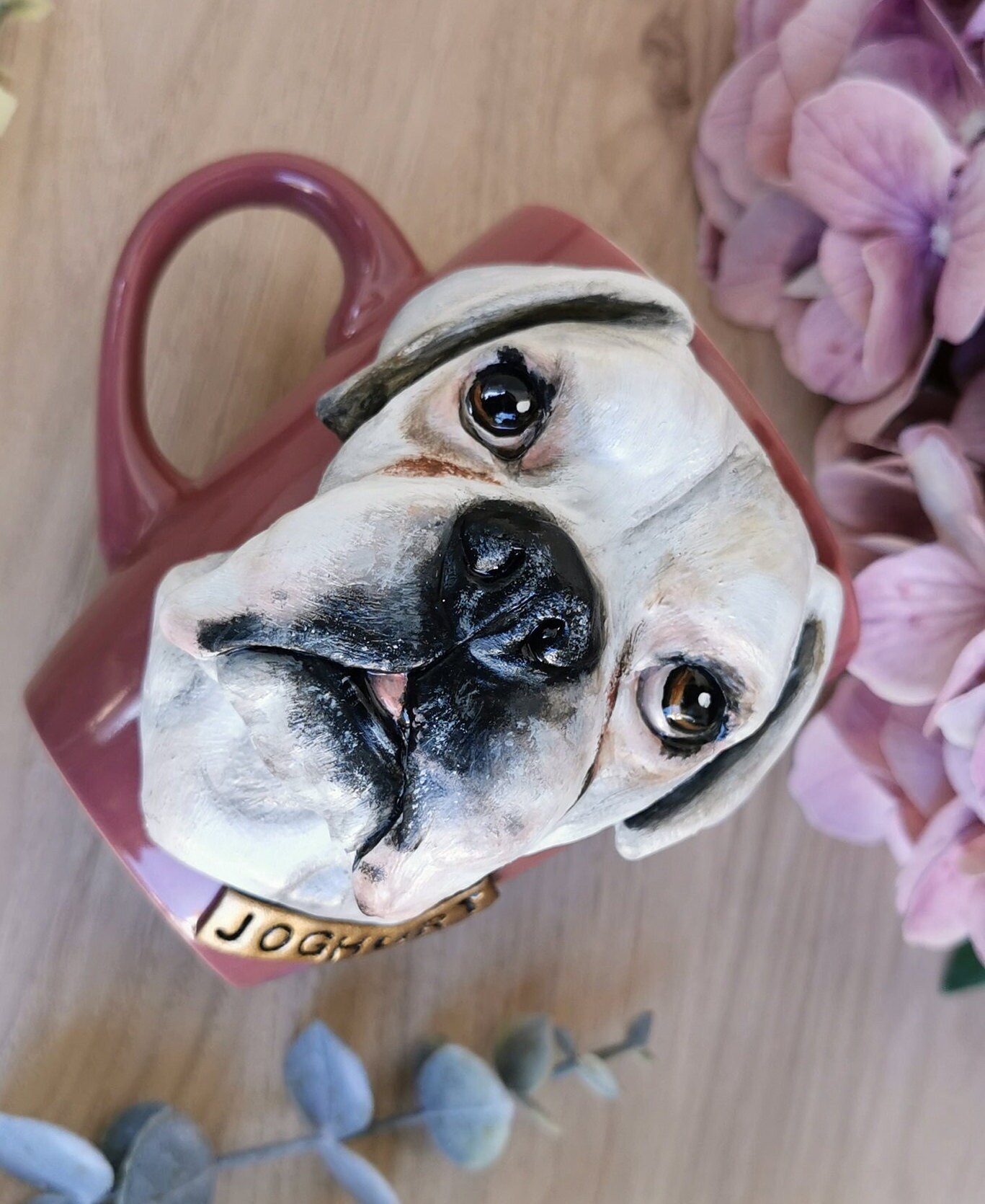 3D Dog Mug 3D Dog Portrait Custom Pet Mug Personalized Polymer Clay Dog ...
