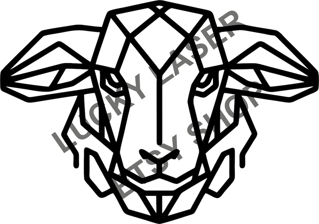 Geometric Sheep | Vector | Laser | SVG - Etsy