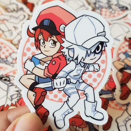 Cells at Workhataraku Saibou Sticker Set Waterproof - Etsy