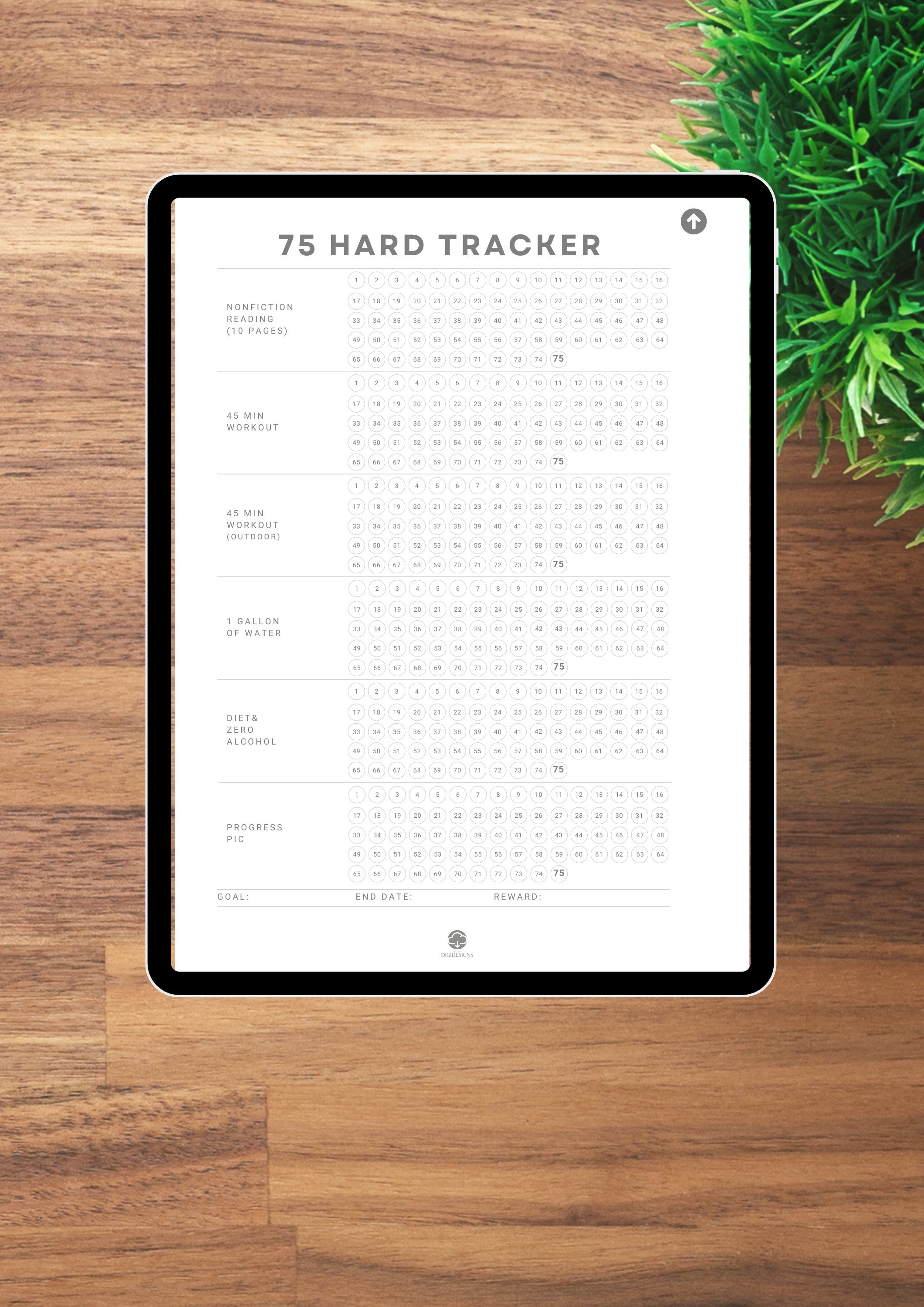 75 Hard Digital Workbook - Etsy
