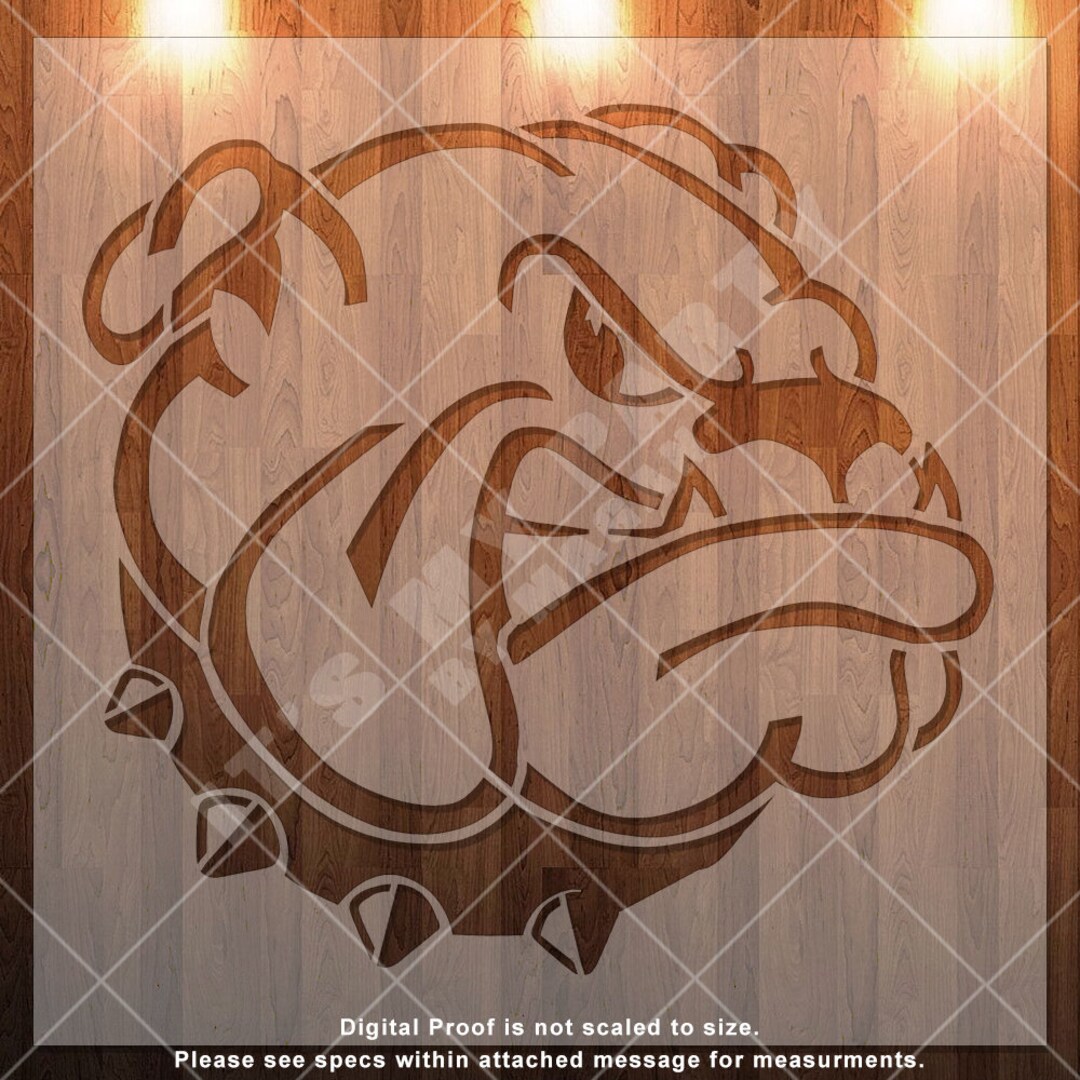 Bulldog Stencil, Animal Stencil, Dog Stencil, Mascot, Durable, Reusable ...