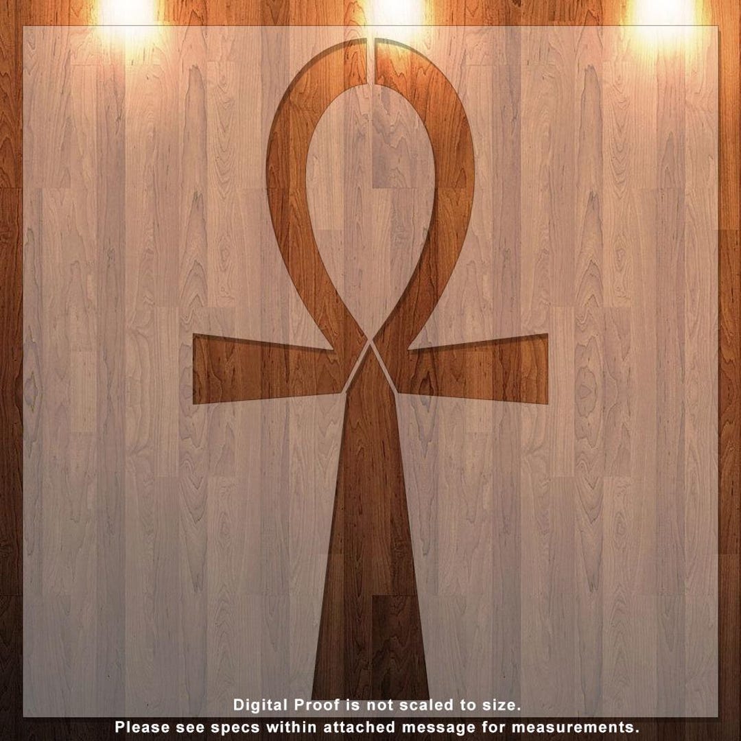 Ankh Symbol Craft Shape, Clear Stencil, Durable, Reusable .007 Mil - Etsy