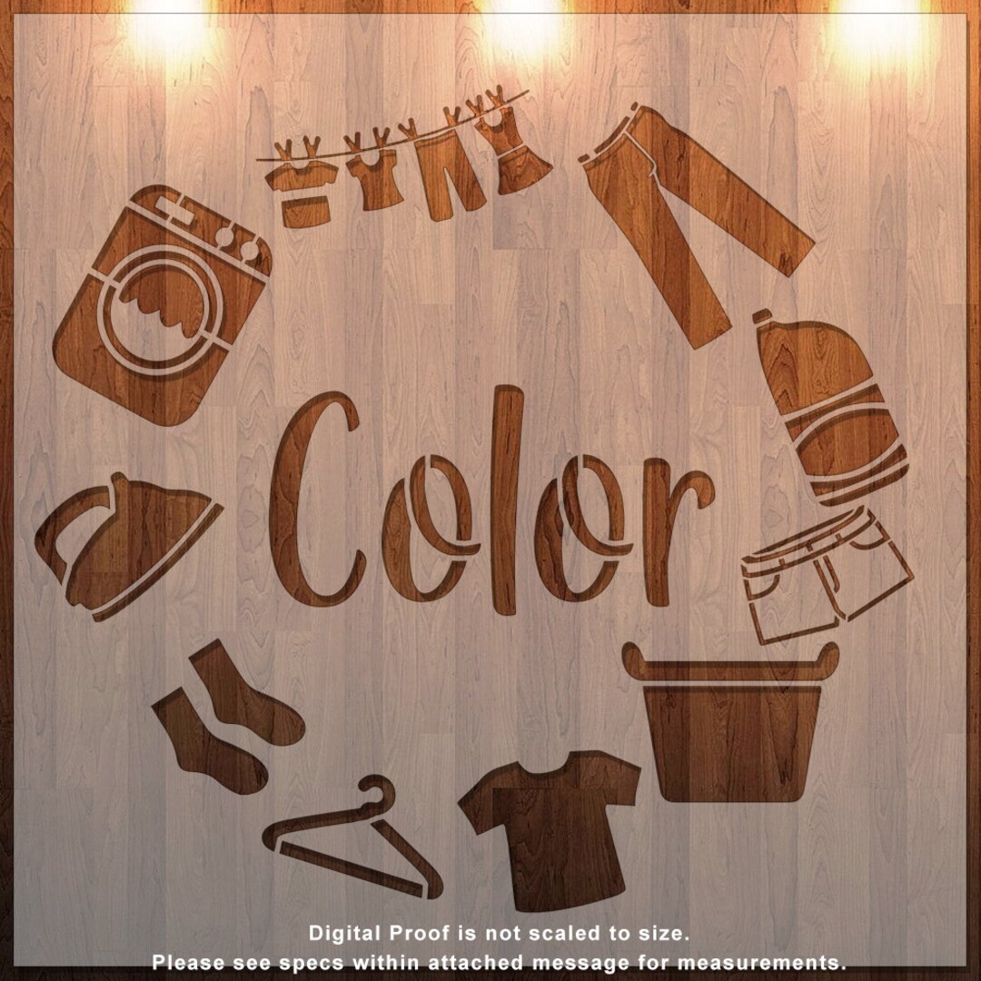 Laundry Color, Clothes, Washing, Stencil, Durable, Reusable * - Etsy