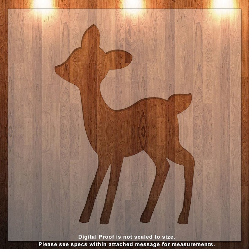Baby Deer Clear Stencil Durable Reusable .007 Mil - Etsy