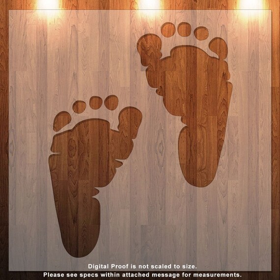 Foot Print Big Foot Stencil Durable Reusable - Etsy