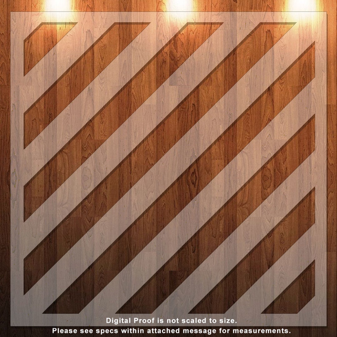 Stripes Diagonal, Pattern Clear Stencil, Durable, Reusable .007 Mil - Etsy