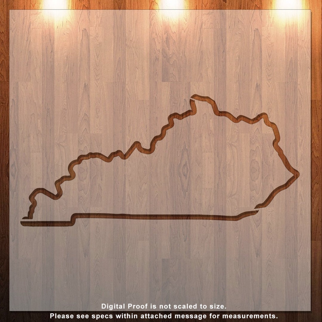 Kentucky, KY, Kentucky Stencil, KY Stencil, Outline, Stencil, Durable ...