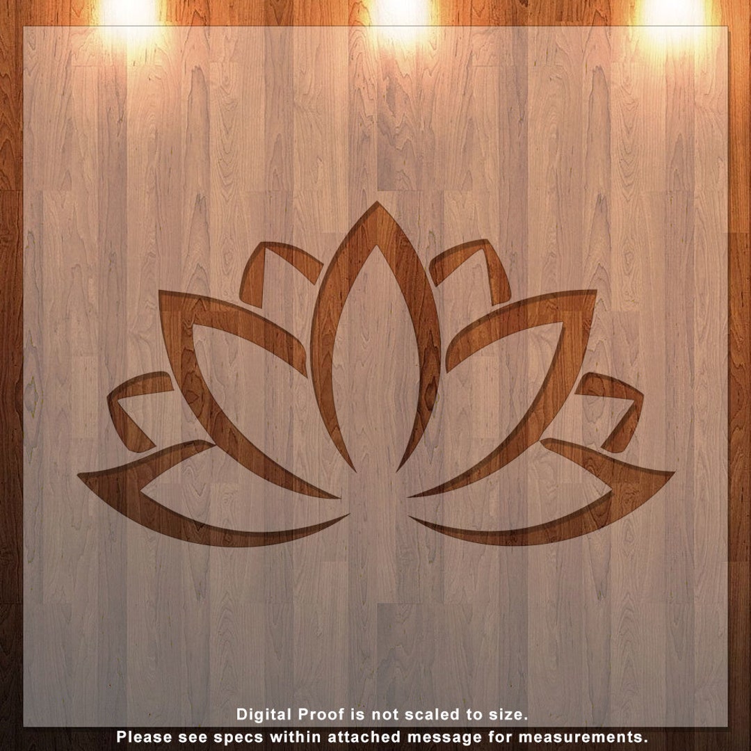 Lotus, Flower, Stencil, Durable, Reusable * - Etsy
