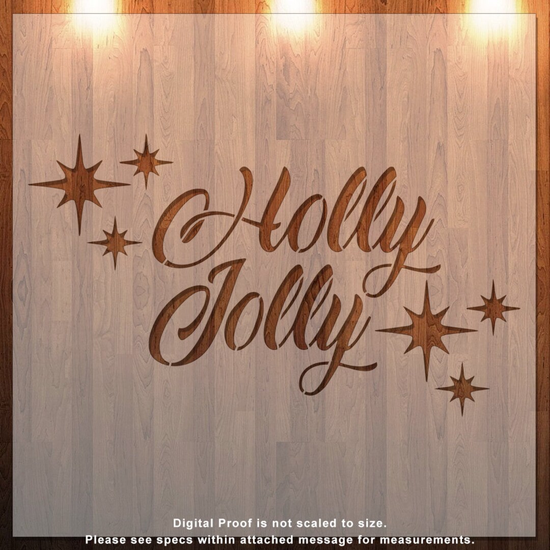 Holly Jolly, Carrots for Reindeer Clear Stencil, Durable, Reusable .007 ...