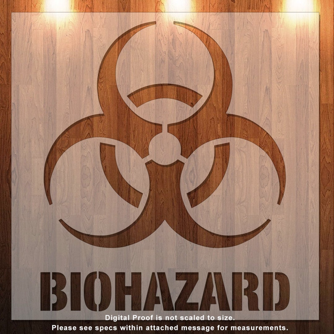 Biohazard, Symbol Clear Stencil, Durable, Reusable .007 Mil - Etsy
