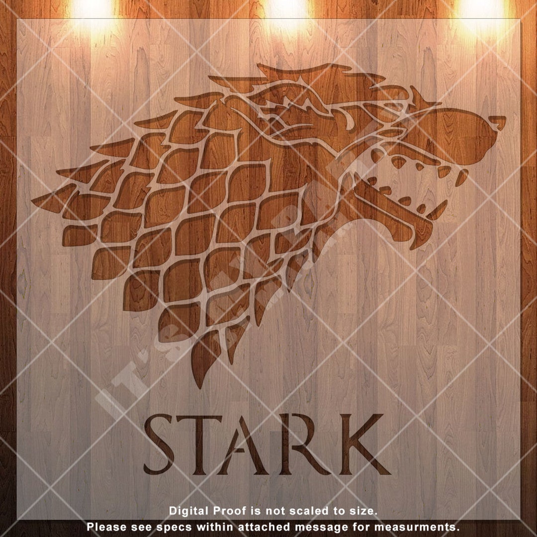 House Stark, GOT, Series Clear Stencil, Durable, Reusable .007 Mil - Etsy