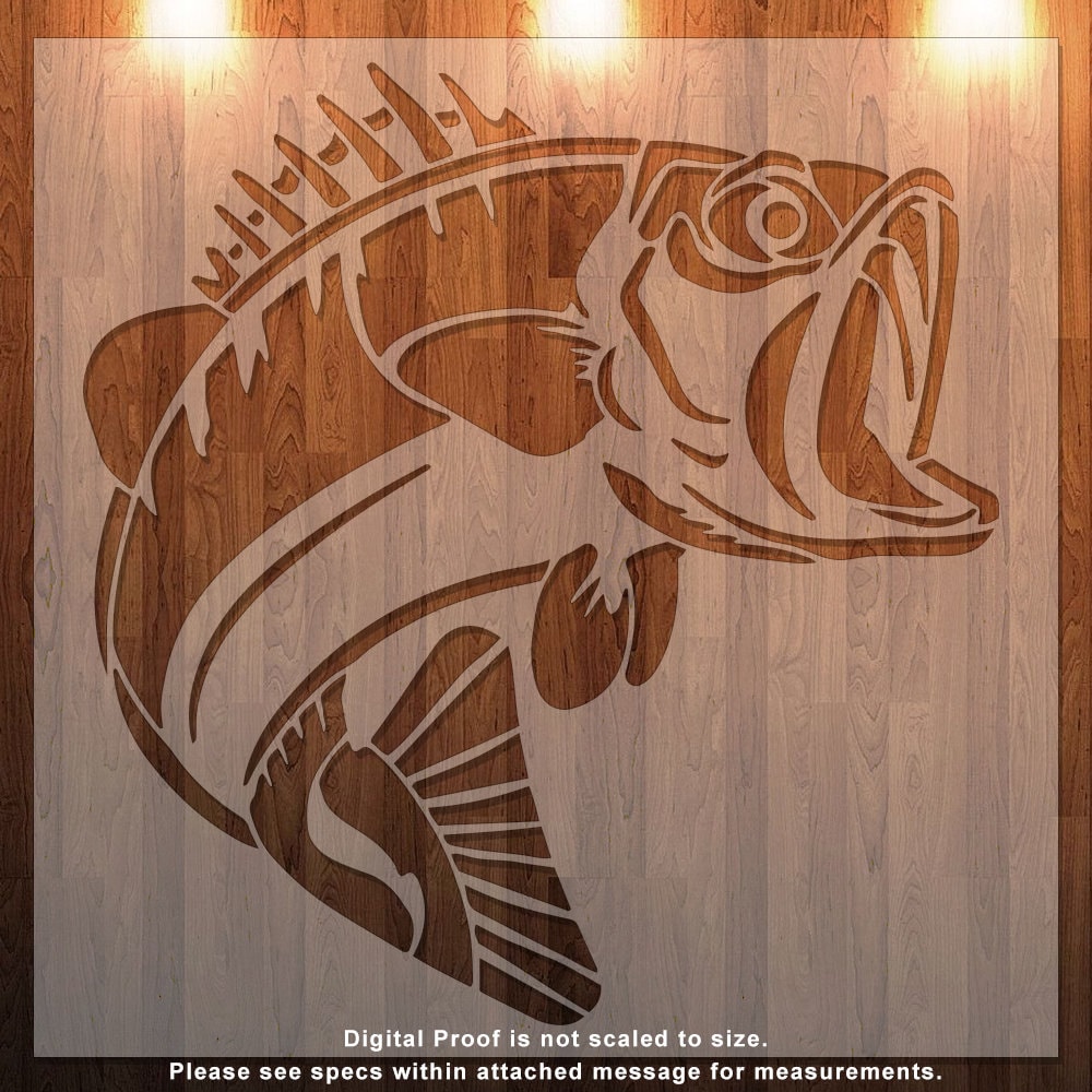 Bass Fish Stencils