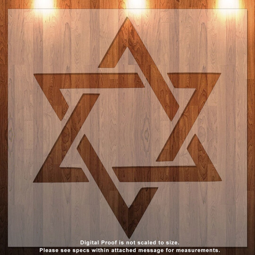 Star of David, Shield of David Clear Stencil, Durable, Reusable .007 ...